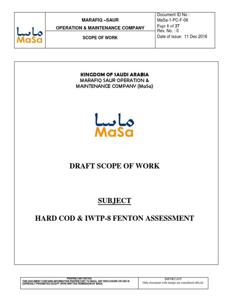 Draft Scope of Work - Updated | PDF | Electrical Wiring | Chemistry