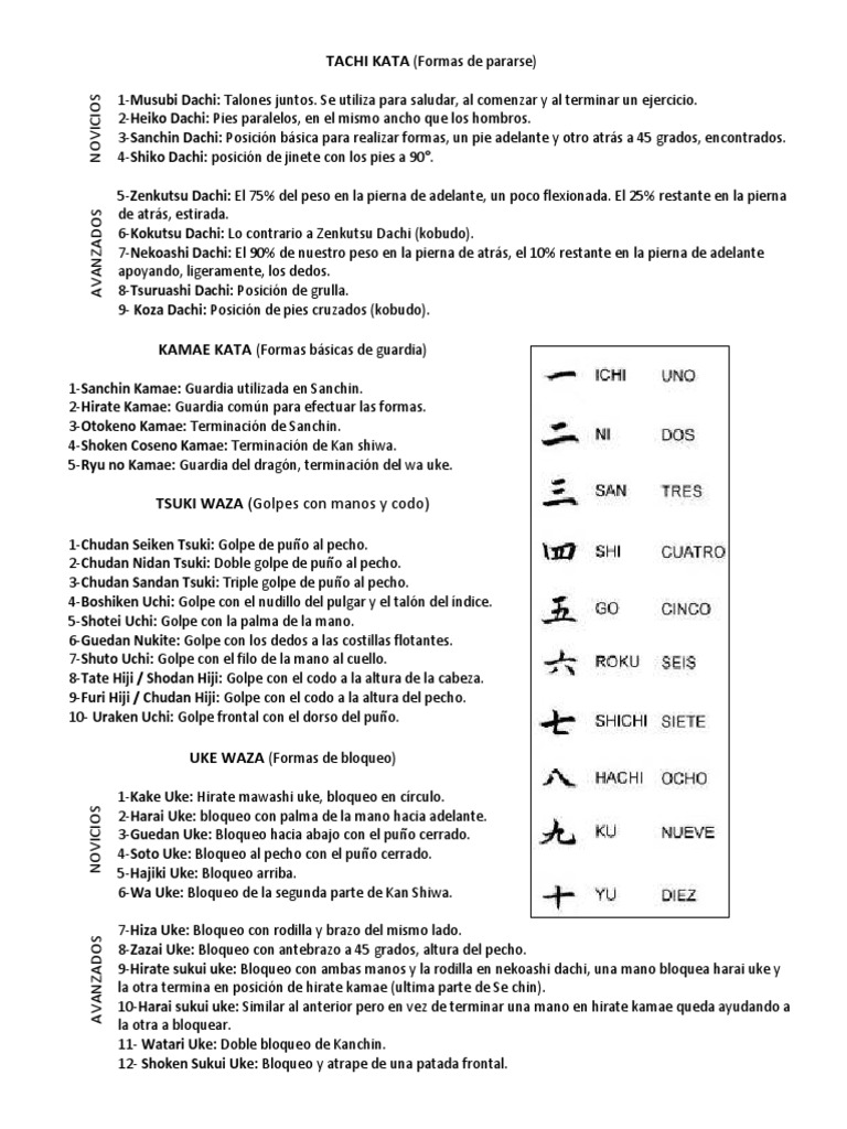 Técnicas de Uke Waza y Kote Mawashi | PDF | Kárate | Mano