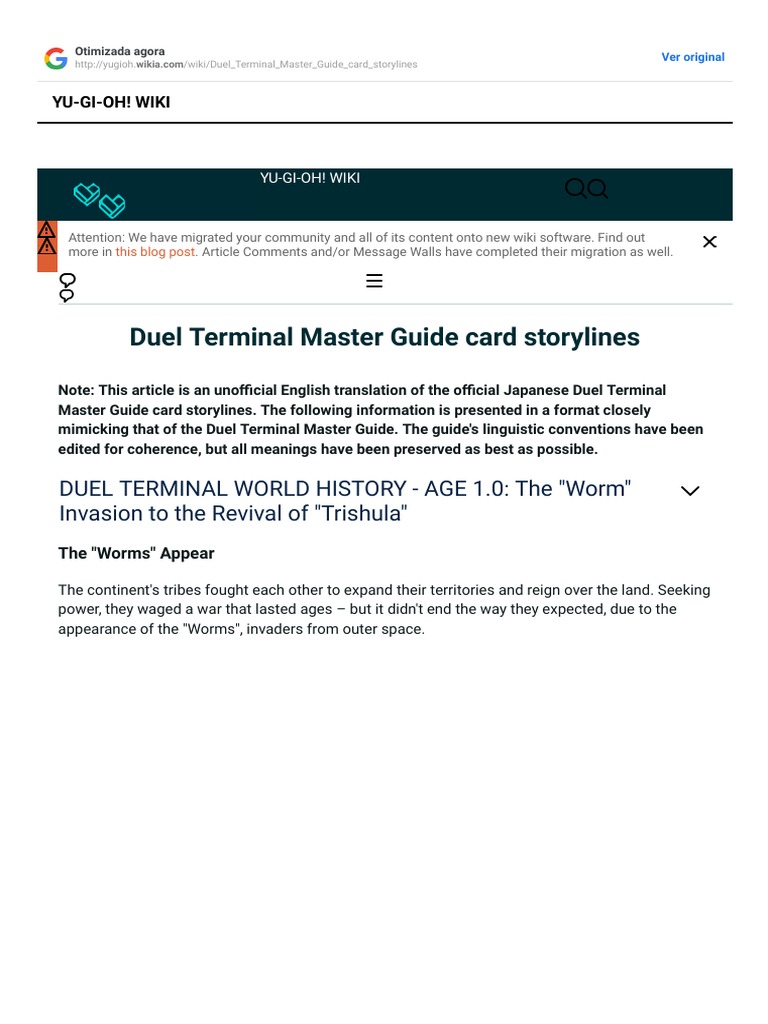 Duel Terminal Master Guide Card Storylines - Yu-Gi-Oh! Wiki ...