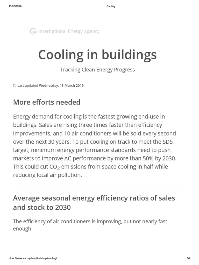 Cooling IEA Projections | PDF | International Energy Agency | Air ...