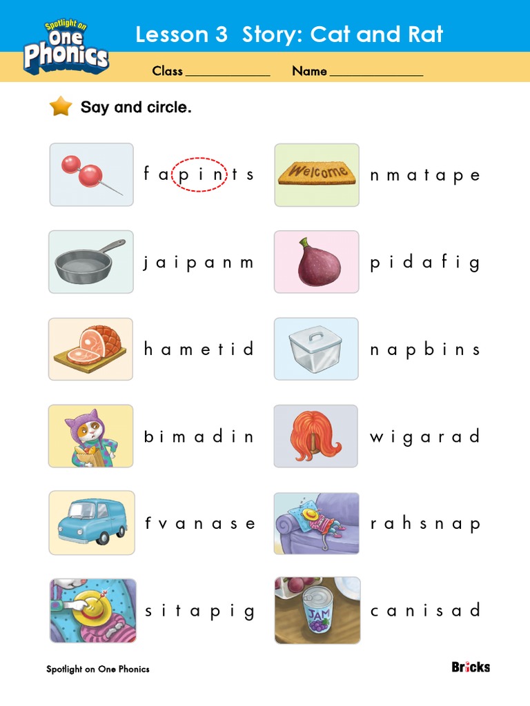 Spotlight On One Phonics - Worksheet - L3 | PDF