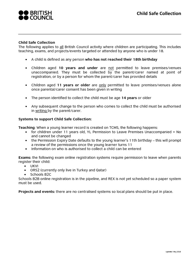 Child Safe Collection Policy | PDF