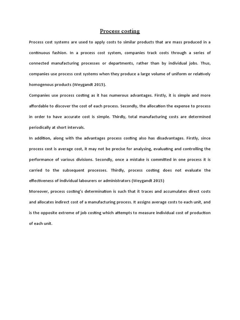 Process Costing | PDF | Business | Technology & Engineering