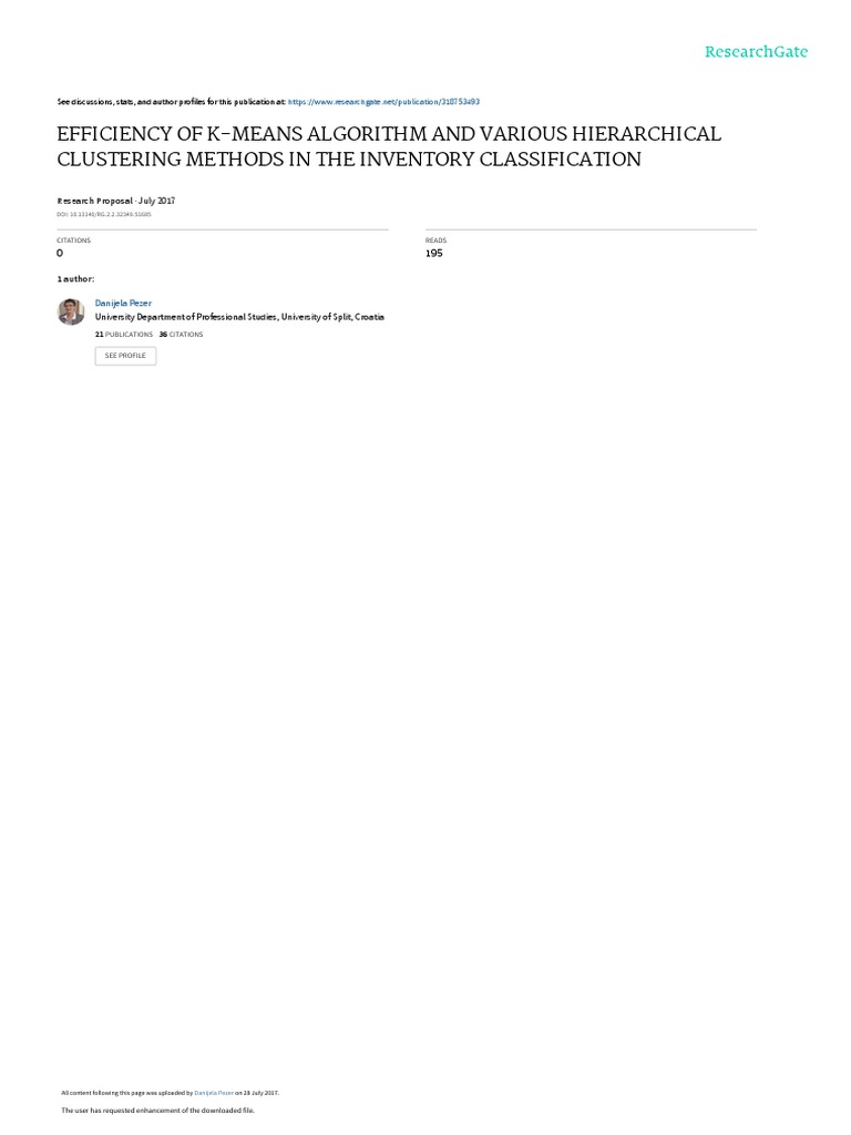 K-Mean - and - Hierarchial Clusstering | PDF | Cluster Analysis ...