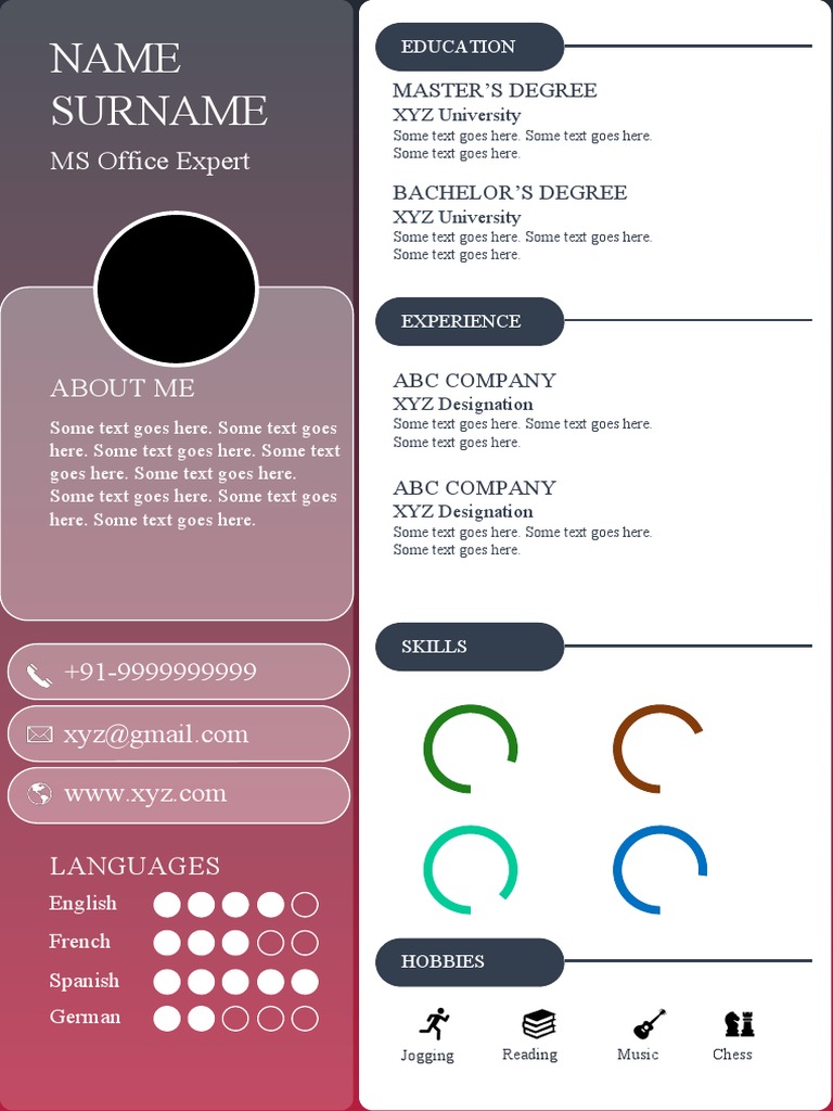 34.create Resume Design in Microsoft Word or CV Design in Word | PDF