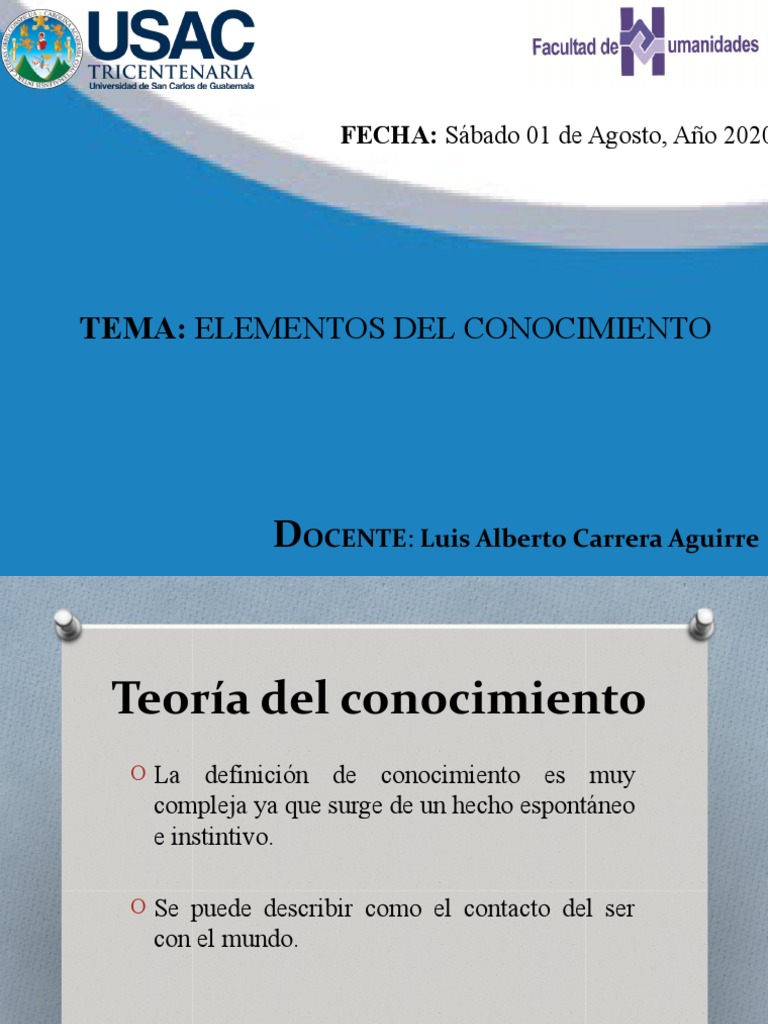 Tema 3 Elementos de La Teoria Del Conocimiento | PDF | Conocimiento ...