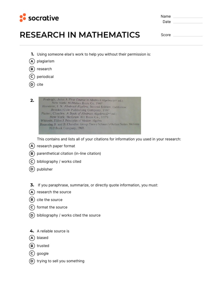 Mid Term Exam - RESEARCH IN MATHEMATICS | PDF | Qualitative Research ...