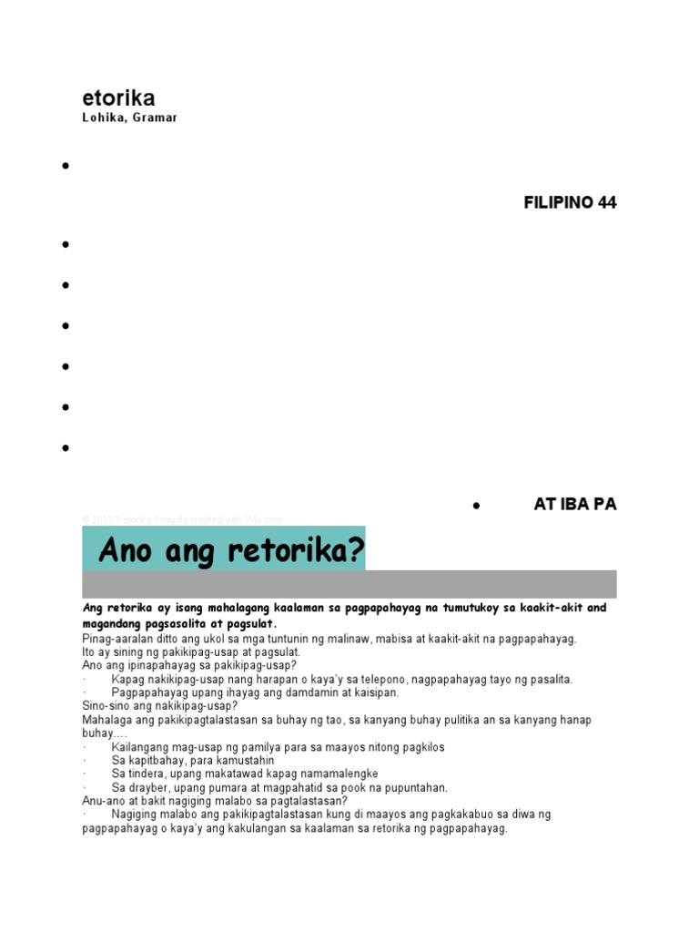 Retorika Module | PDF