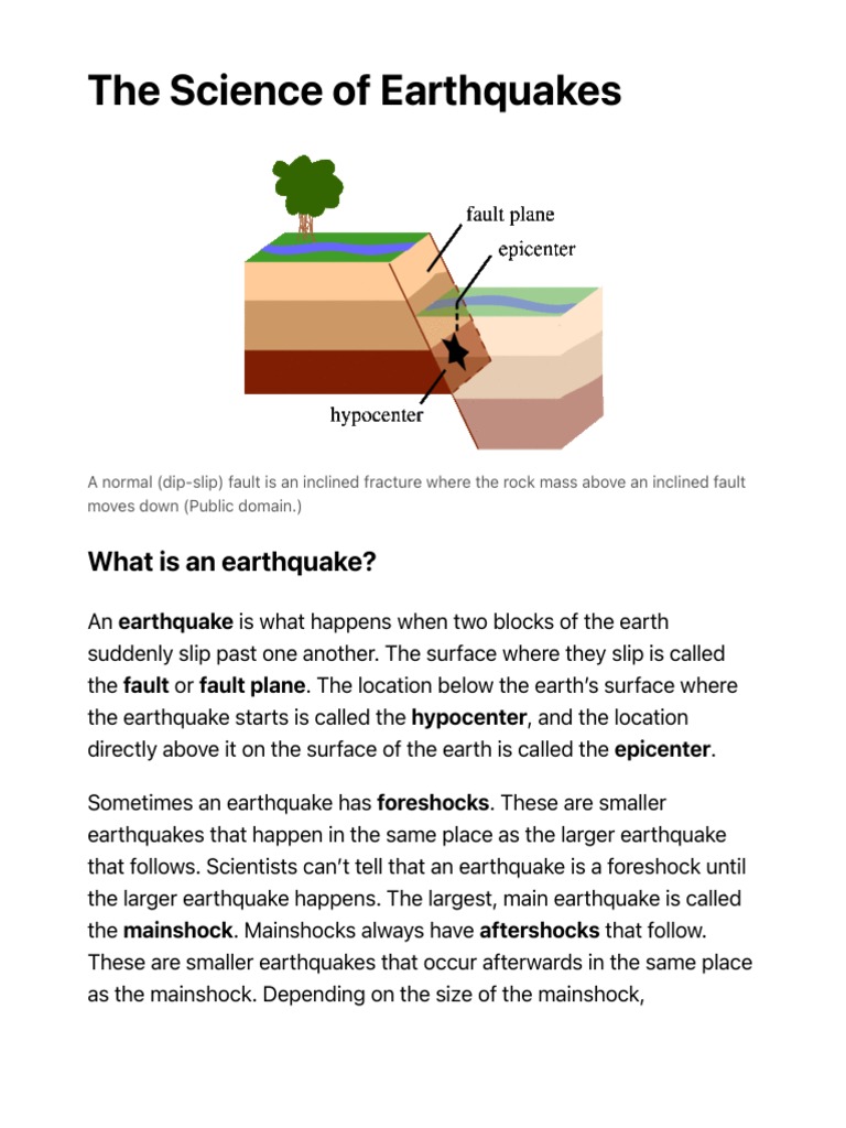 The Science of Earthquakes | PDF | Earthquakes | Plate Tectonics