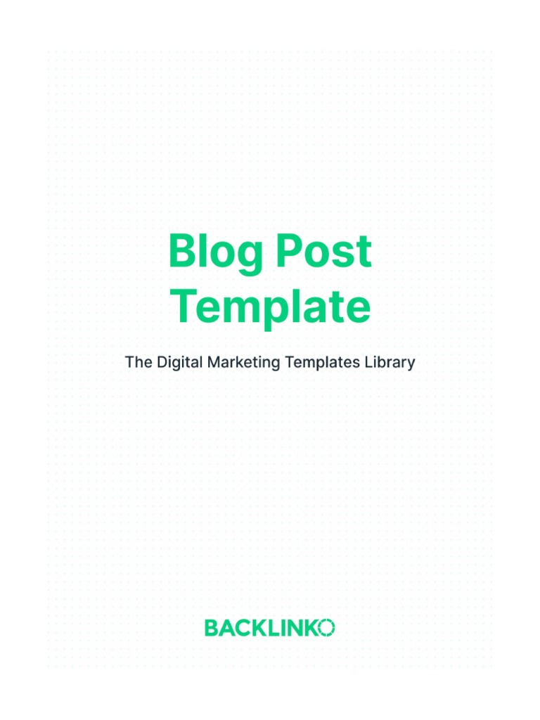 Blog Post Template | PDF | Search Engine Optimization | World Wide Web