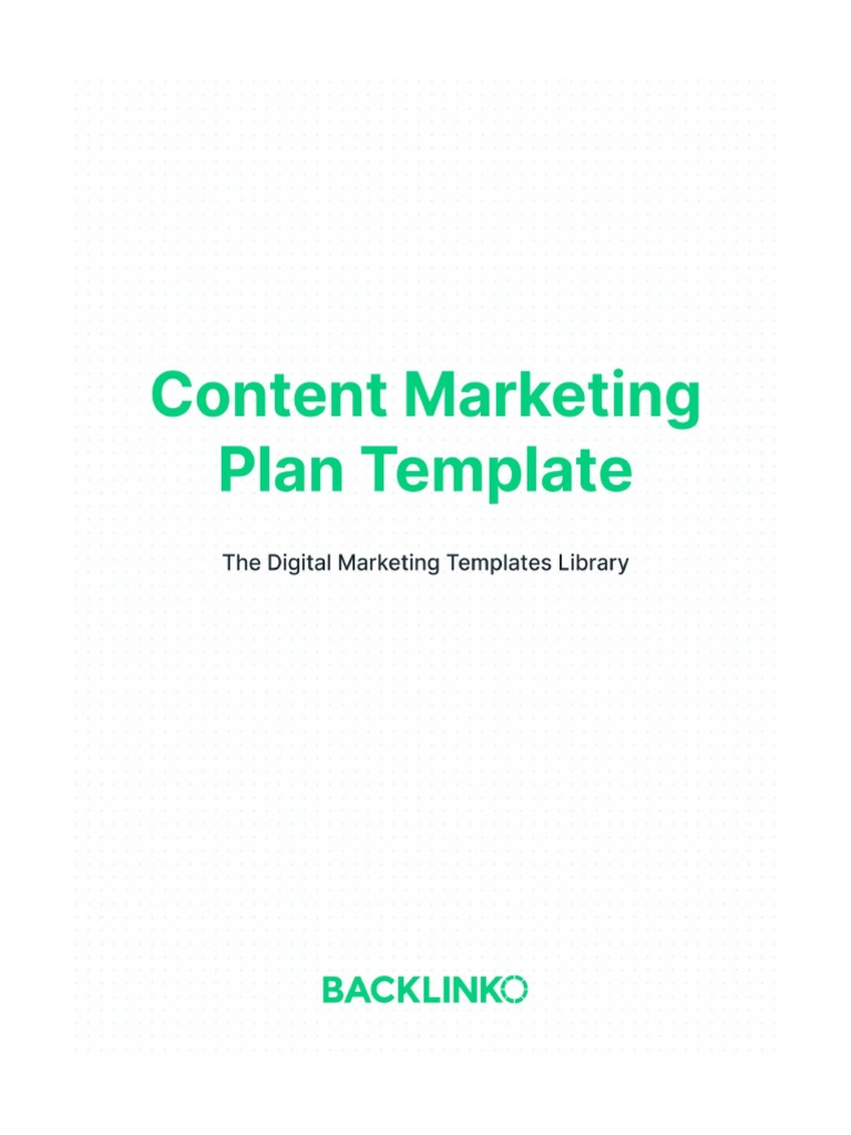 Content Marketing Plan Template | Download Free PDF | Search Engine ...
