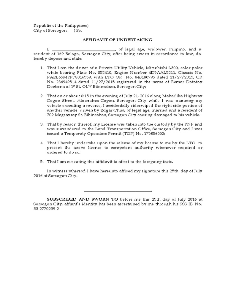 Undertaking License | PDF