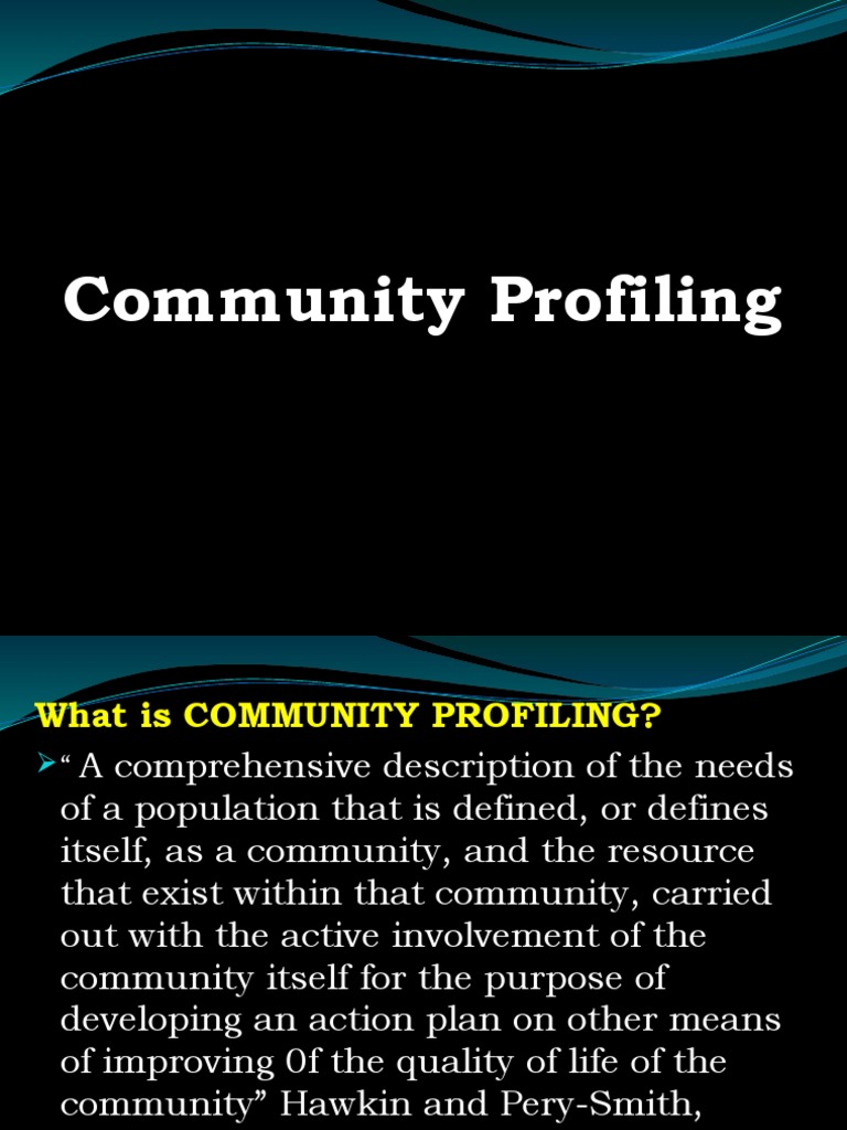 Community Profiling | PDF | Census | Community