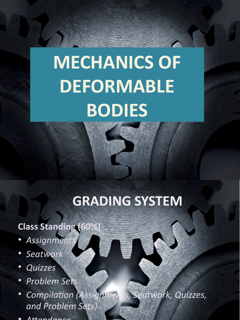 Mechanics of Deformable Bodies | PDF