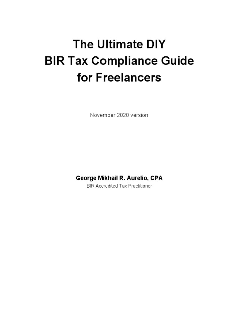 The Ultimate DIY BIR Tax Compliance Guide For Freelancers - November ...