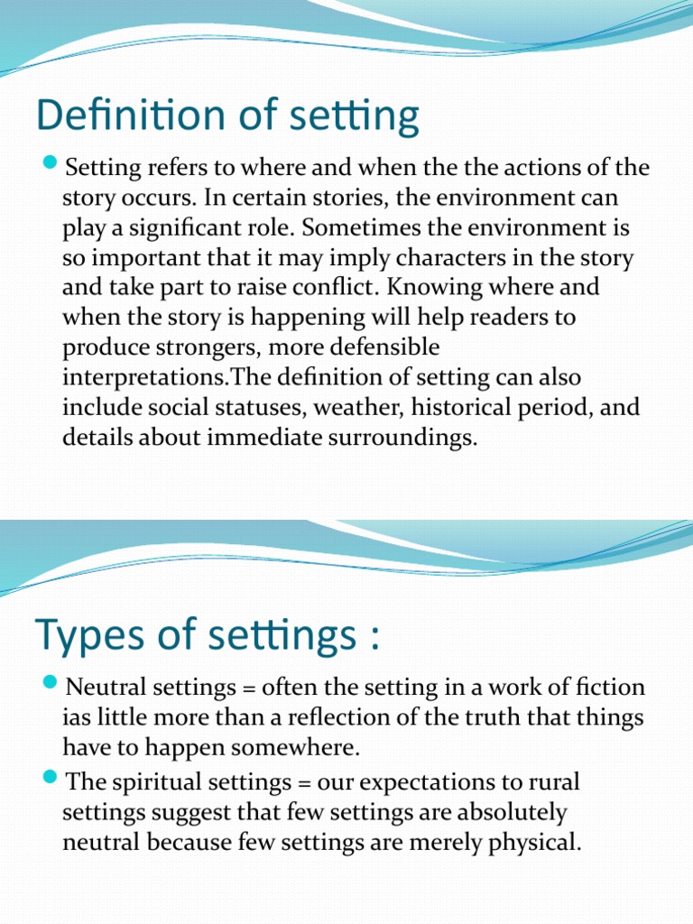 Understanding Literary Setting | PDF | Definition | Function (Mathematics)