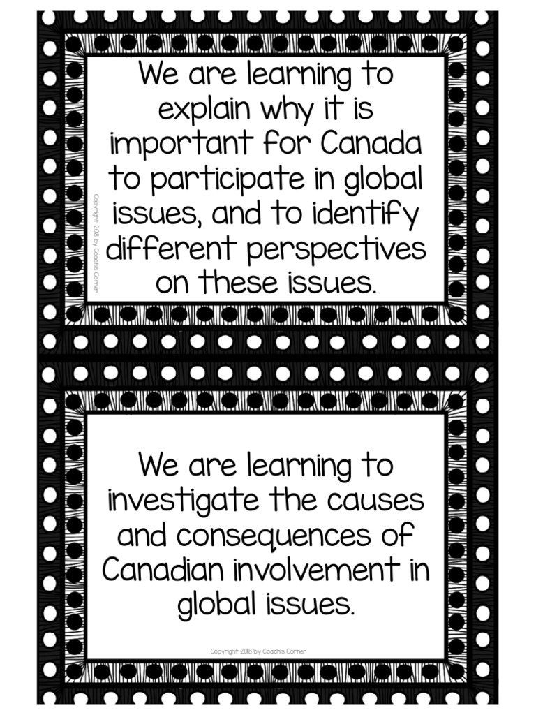 We Are Learning To Explain Why It Is Important For Canada To ...