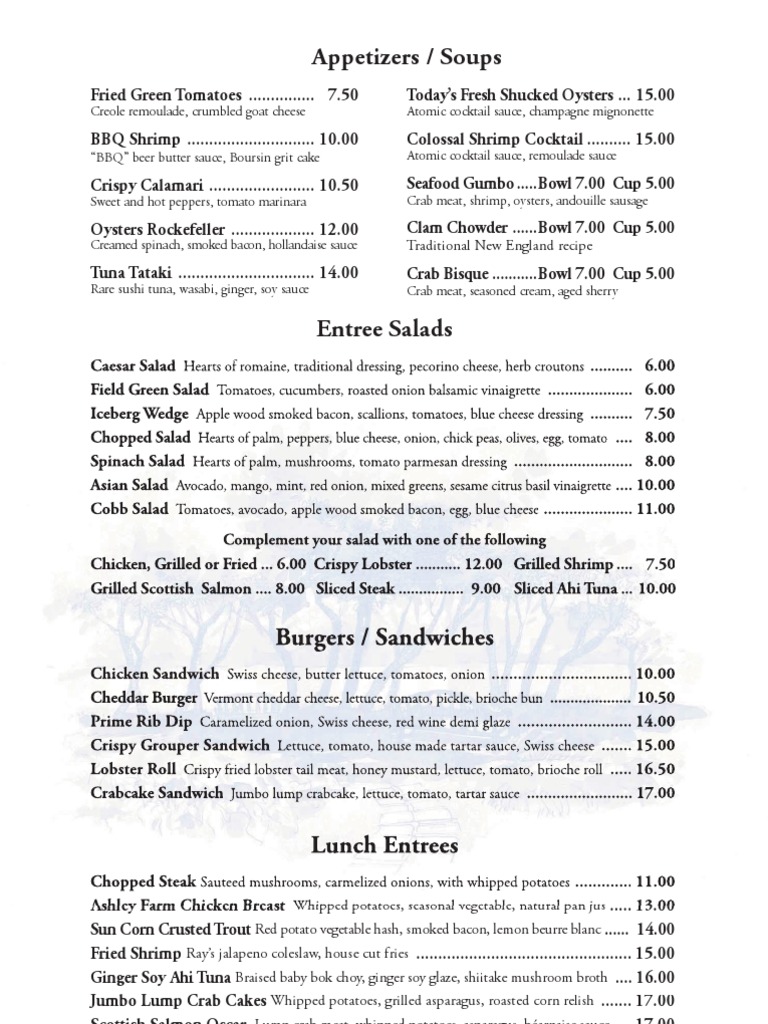 ROTR 20lunch 20menu | PDF | Salad | Foods