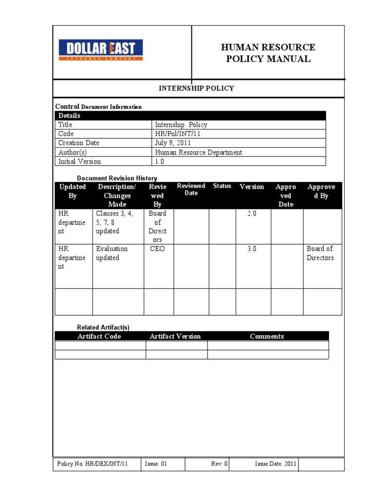 Internship Policy Ver 3.0 (Revised 2018) | PDF | Internship | Job Hunting