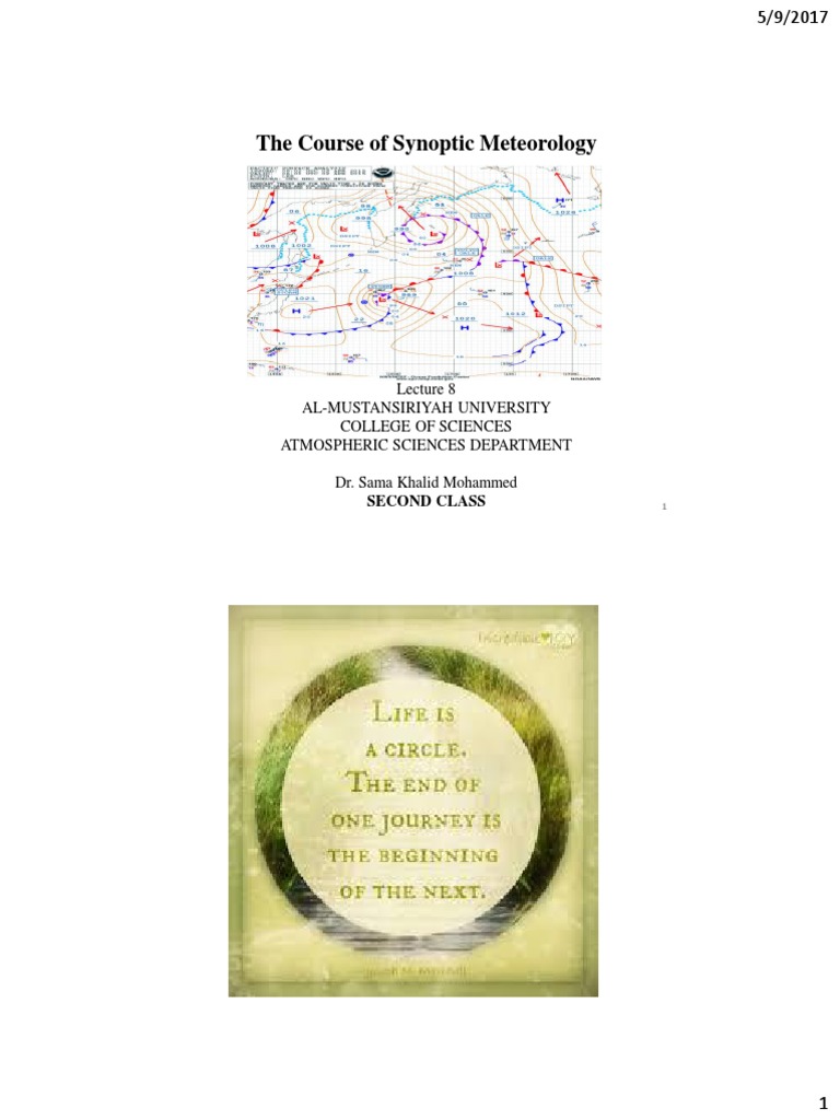 The Course of Synoptic Meteorology | PDF | Jet Stream | Cyclone