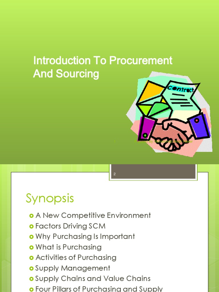Introduction To Procurement | PDF | Supply Chain | Supply Chain Management
