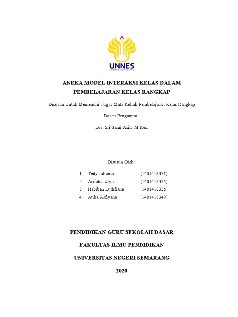 Aneka Model Interaksi Kelas Dalam PKR | PDF
