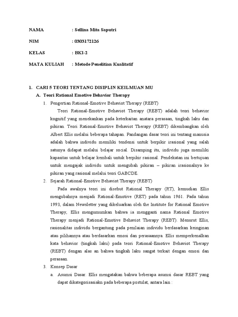 BKI-2 Sellina Mita Saputri Tugas Metode Penelitian Kualitatif | PDF