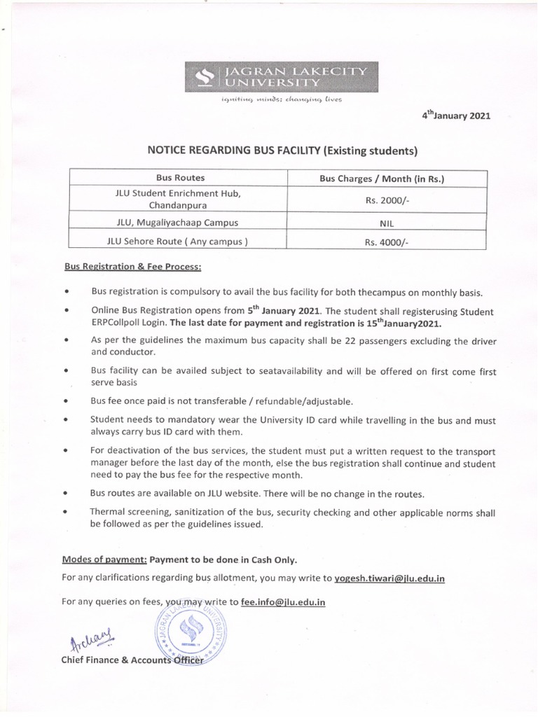 Bus Notice PDF | PDF