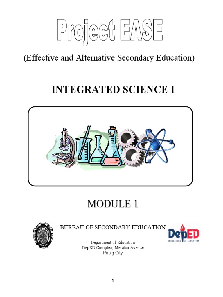 DepEd EASE Modules General Science Combined PDF | PDF | Matter | Scientist