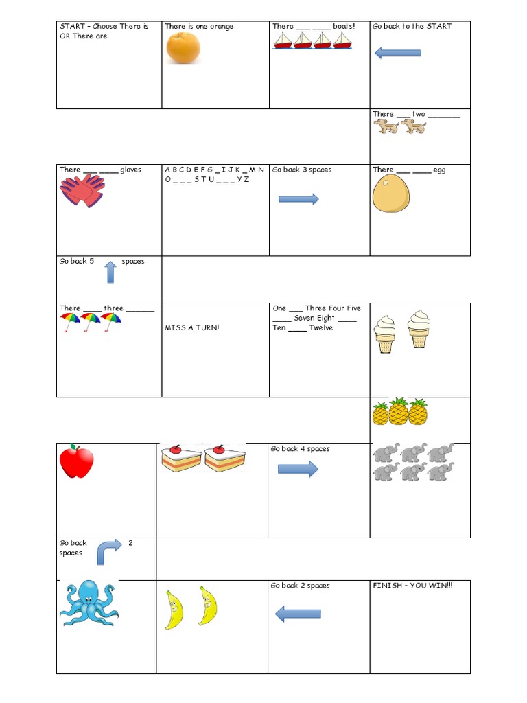 There Is There Are Board Game Fun Activities Games Games - 54120 | PDF