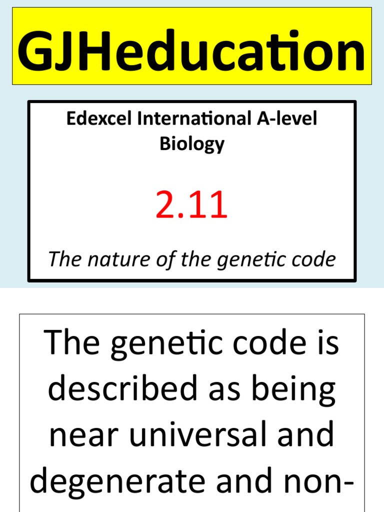 Gjheducation: Edexcel International A-Level Biology | PDF | Genetic ...