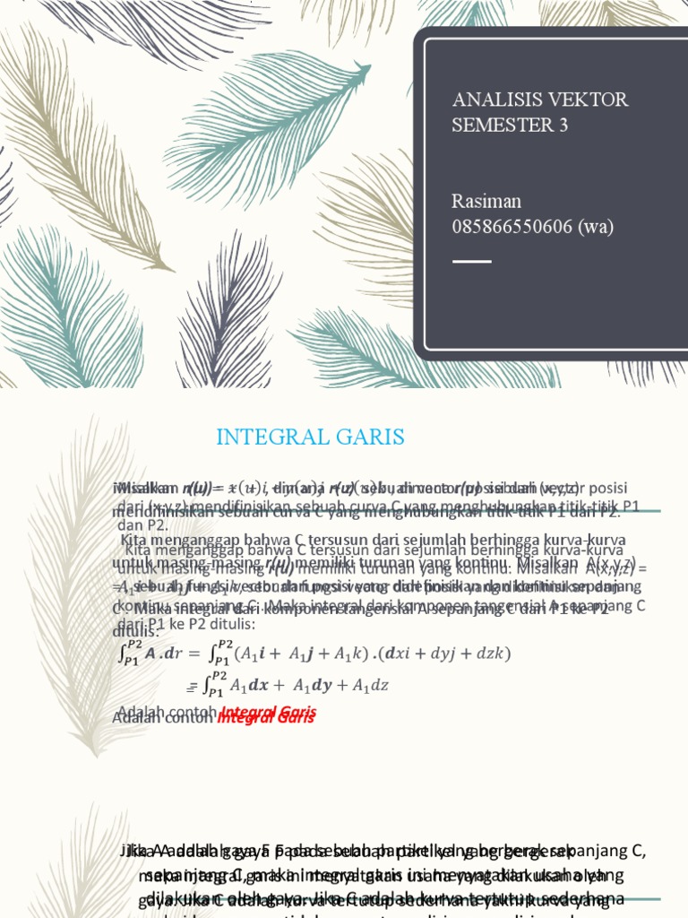 PPT-Perkuliahan-9-Integral Garis | PDF