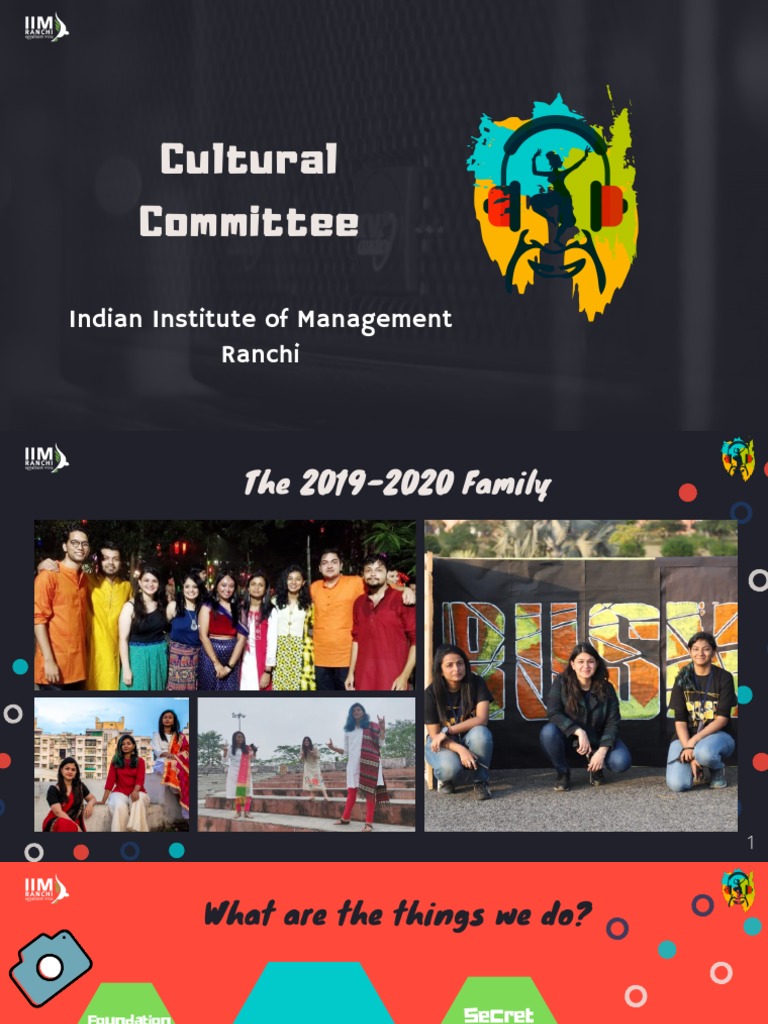 IIM Ranchi Cultural Committee Activities | PDF