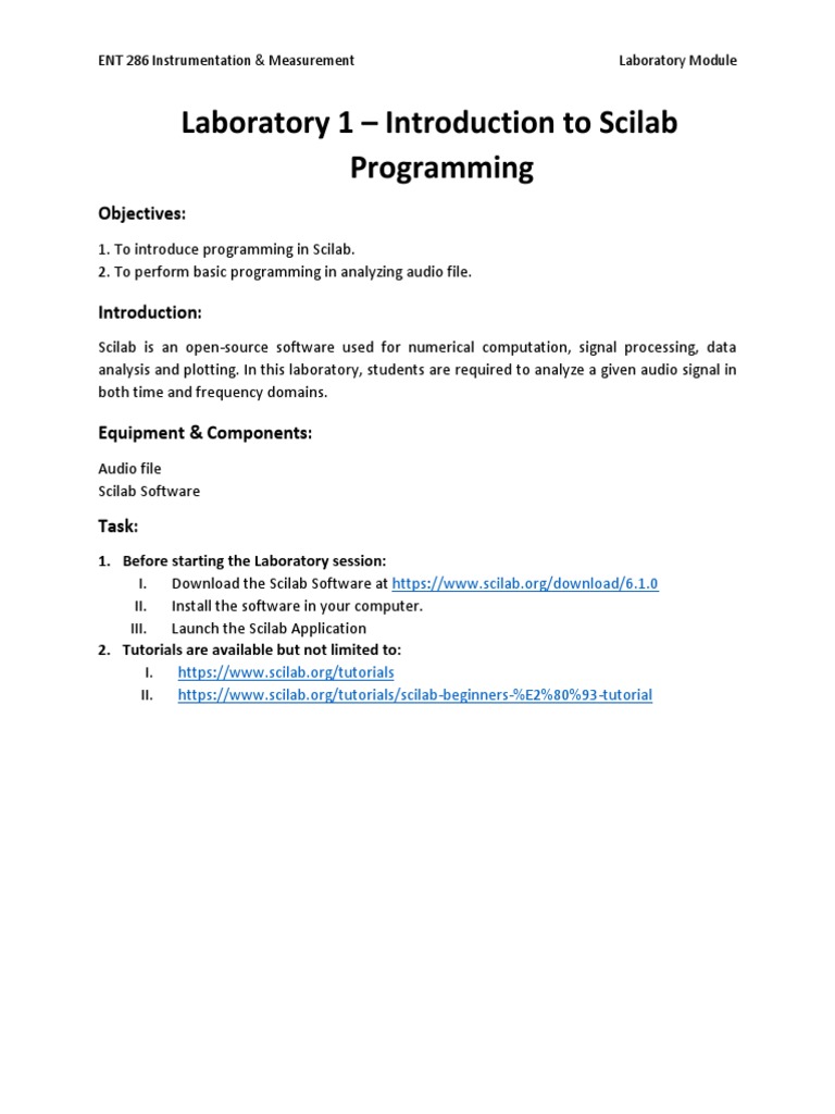Lab Module 1 | PDF | Fast Fourier Transform | Computer Programming