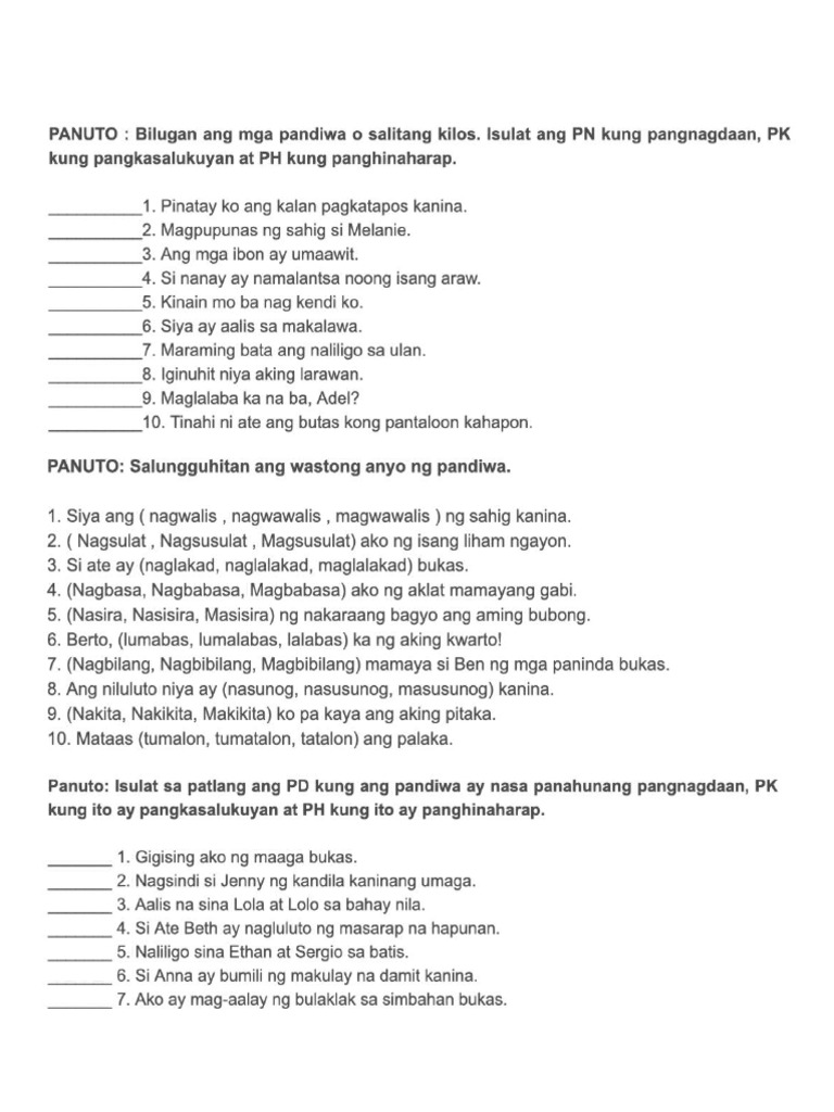 Grade 4 Filipino Reviewer | PDF