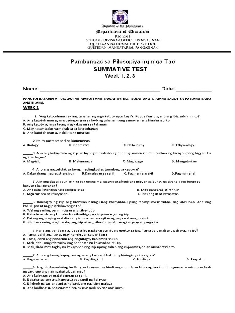 Pilosopiya 2020 | PDF