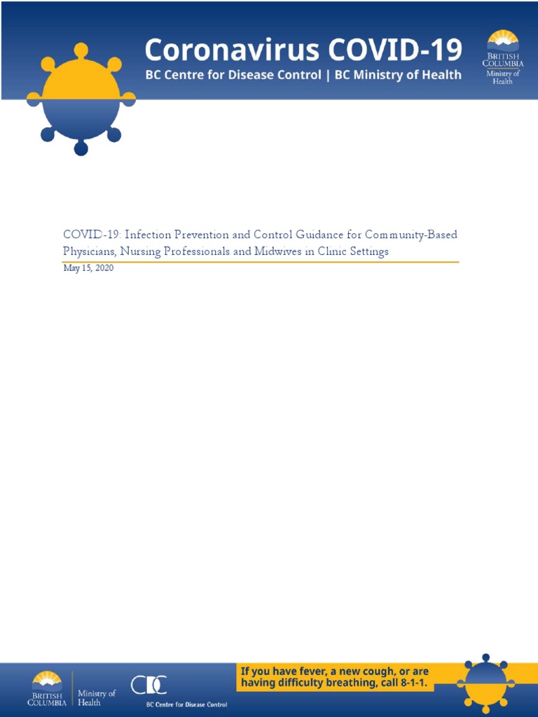 COVID-19: Infection Prevention and Control Guidance For Community-Based ...