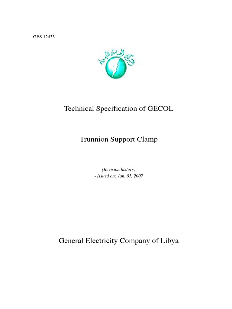 Libya's Trunnion Clamp Specs | PDF | Specification (Technical Standard ...