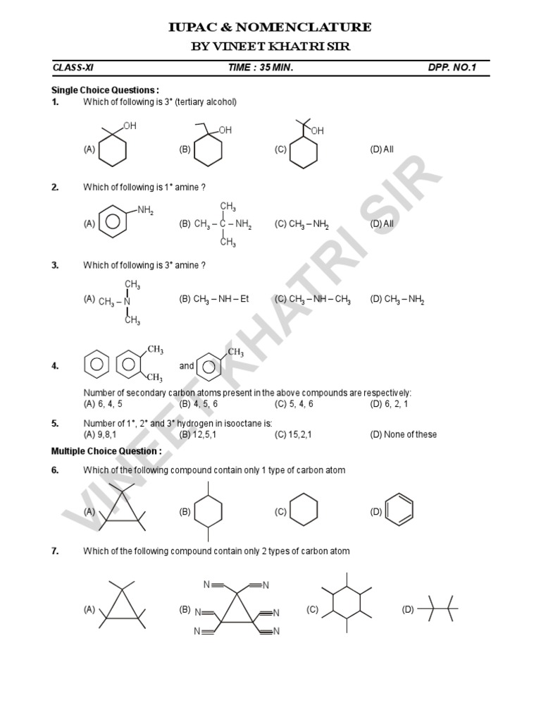 R IS IR: Iupac & Nomenclature | PDF | Amine | Amide