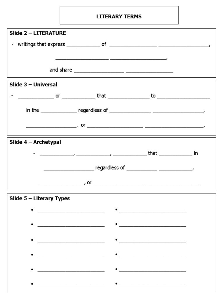 Literary Devices Study Guide | PDF | Narration | Plot (Narrative)