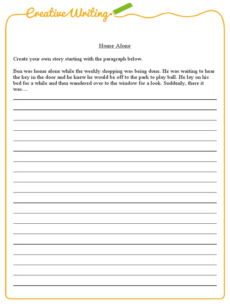 Creative Writing Home Alone Fun Activities Games Reading Comprehension ...