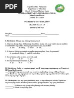 FILIPINO Grade 2 Periodical Test With TOS Edited | PDF
