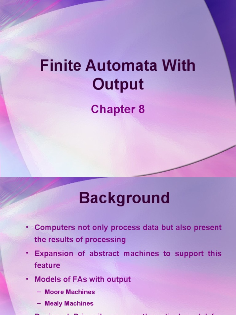 Handout 9 Finite Automata With Output Pdf String Computer Science Theoretical Computer