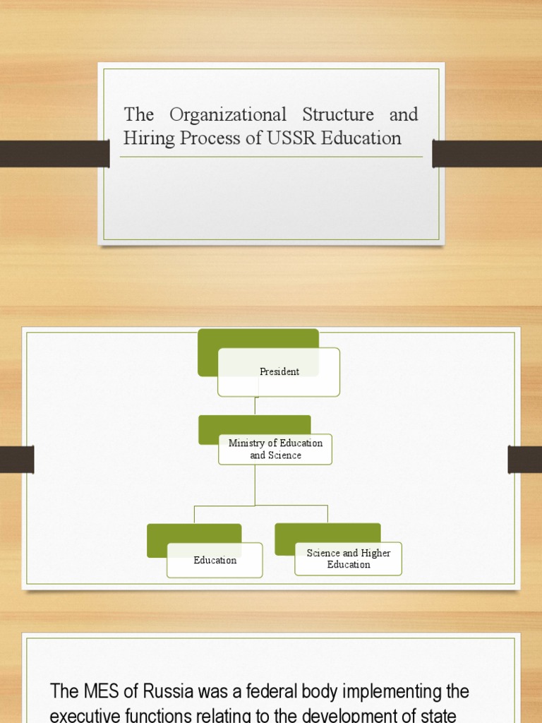 The Organizational Structure and Hiring Process of USSR | PDF | Human ...