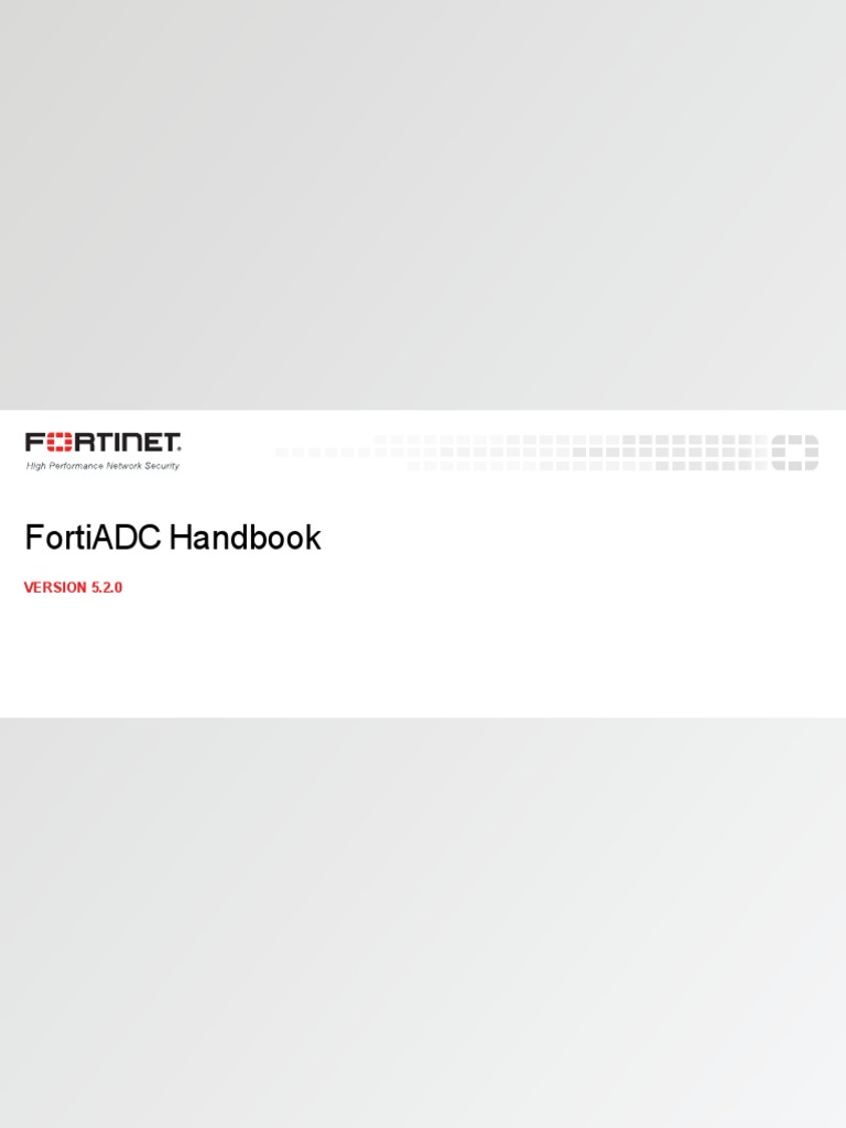 Fortiadc-V5 2 0-Handbook PDF | PDF | Proxy Server | Hypertext Transfer ...