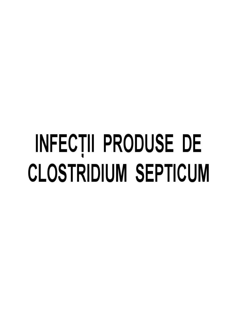 Infectii Cu CL Septicum PDF | PDF