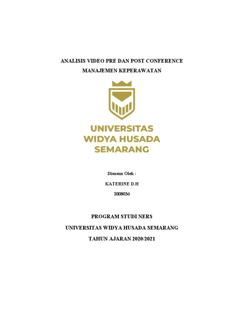 Analisis Video Pre dan Post Conference | PDF