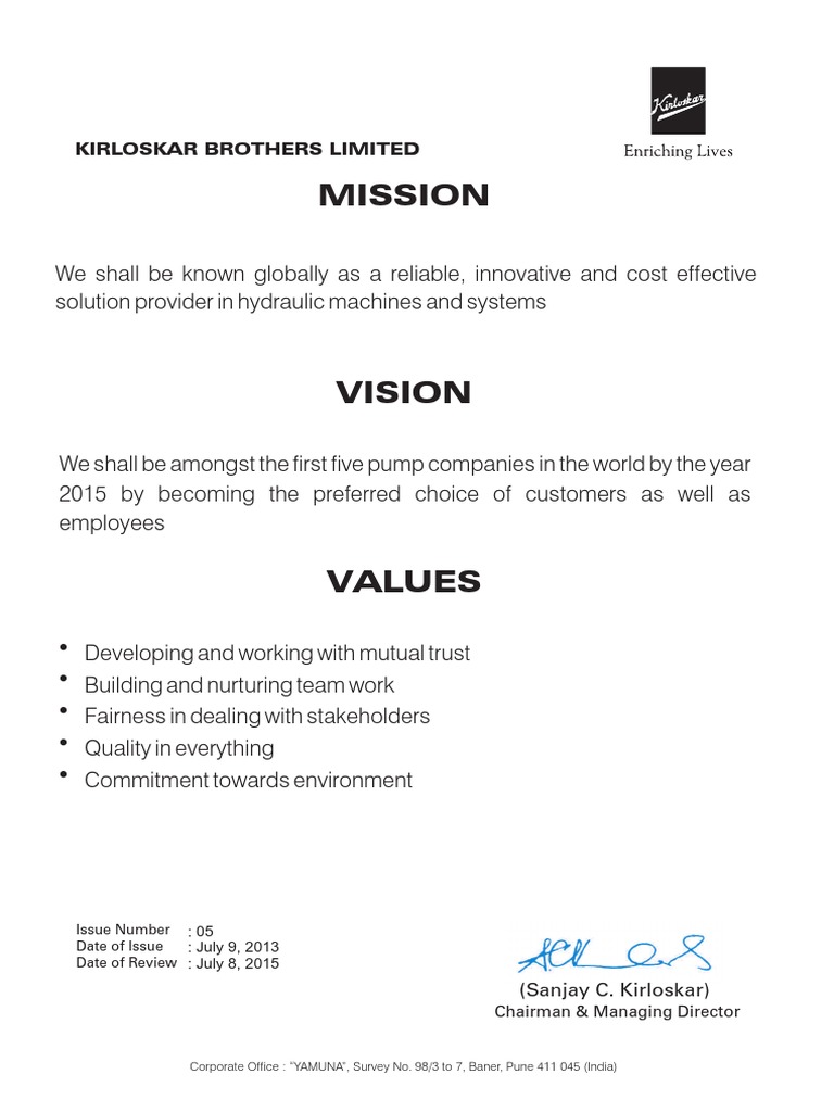 Mission Vision Policy | PDF