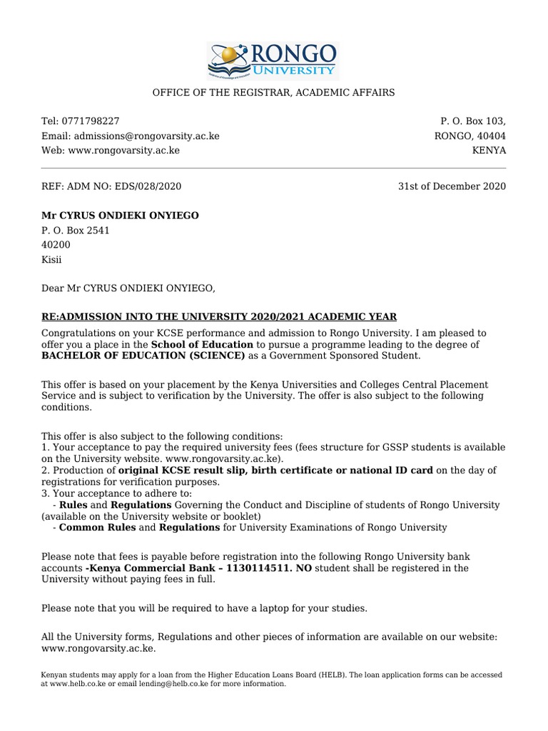 Calling Letter | PDF | Business | Further Education