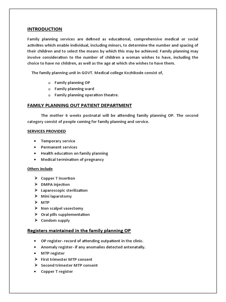 Services Provided: Others Include | Download Free PDF | Family Planning ...